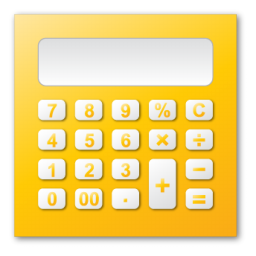 calculator, yellow icon