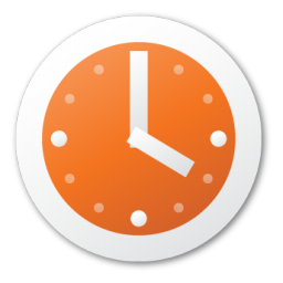 red, Clock icon