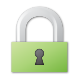 green, Lock icon