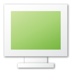 green, monitor icon