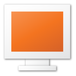 red, monitor icon