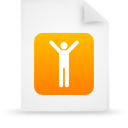 paper, File, Orange, document, men icon