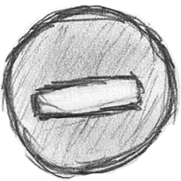 Pause, remove, stop, Sketch icon