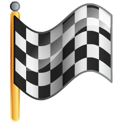 Checkered, flag, Goal icon