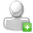 person, White, Add icon
