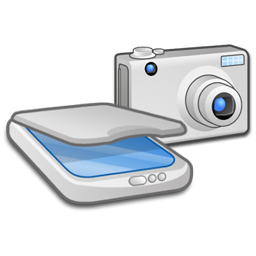 Scanner, &, Camera icon