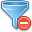 Filter, delete icon