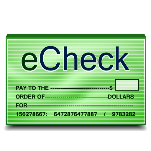 E, echeck, Check icon