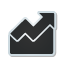 chart, sticker, Up, Area icon