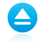 button, Blue, Eject icon