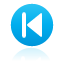 Blue, button, Begin icon