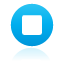 stop, Blue, button icon