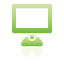 green, monitor icon