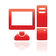 red, Computer icon