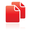 red, documents icon