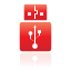 stick, red, Usb icon