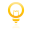bulb, yellow, light icon