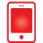 Basic, red, Mobile icon