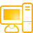 Basic, yellow, Computer icon