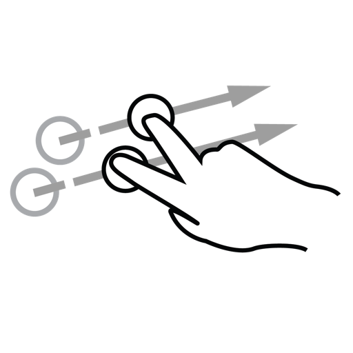 flick, Finger, two, Gestureworks icon
