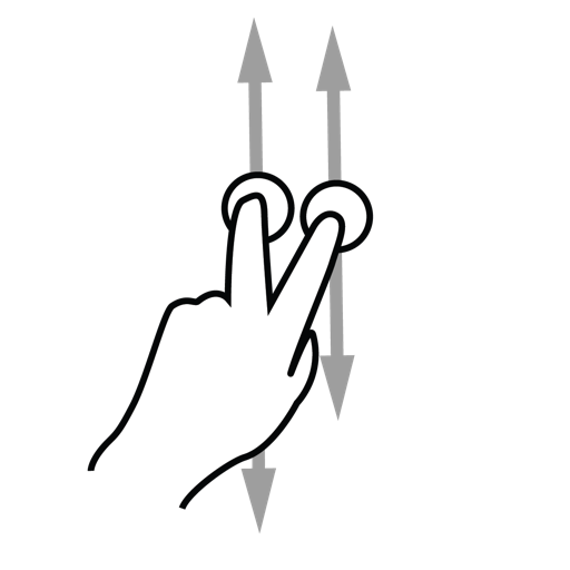 two, Gestureworks, Finger, scroll icon