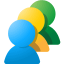 stacked, people, B icon