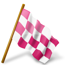 pink, Chequeredflag, right, mapmarker icon