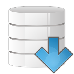 Arrow, Database, Down icon