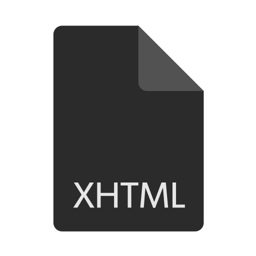 File, xhtml, Extension, Format icon