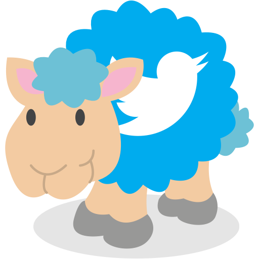 Sheep, twitter, social network icon