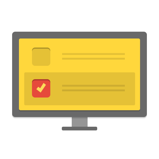 technology, monitor, Check, screen, Display, Device, Imac, Checklist icon