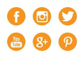 Social media Orange Social Icons DarkOrange