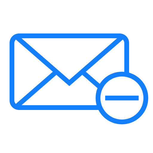mail, remove icon