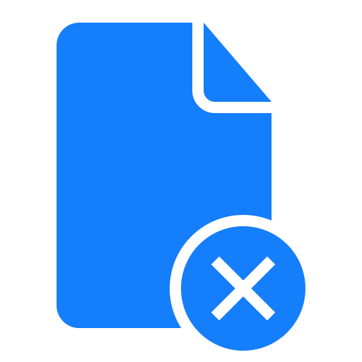 cancel, document icon