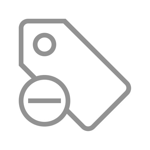 remove, tag icon