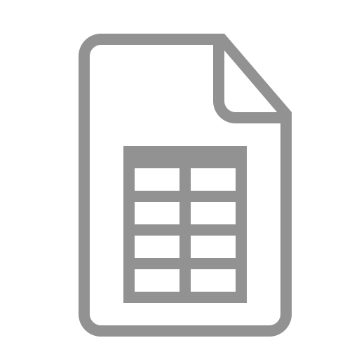 table, document icon