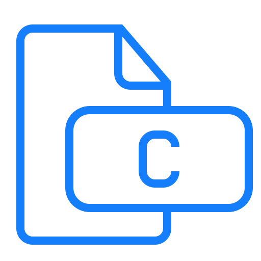 document, C, File icon
