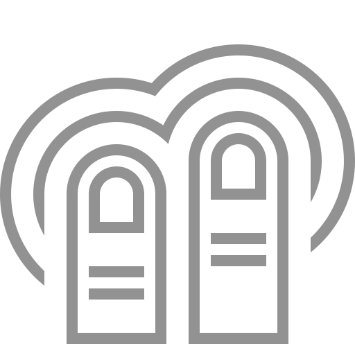 double, tap, fingers, two icon