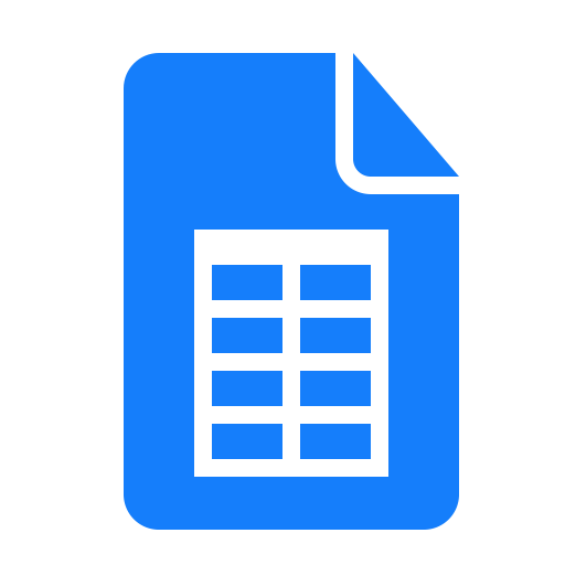 table, document icon
