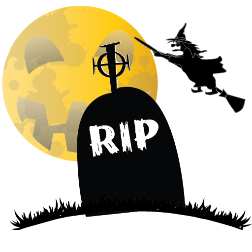 witch, hauted, grave, scary, halloween, Rip icon