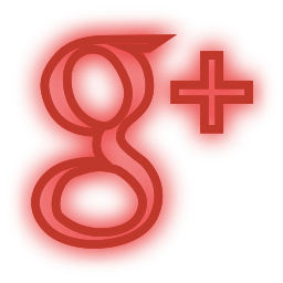 Social, set, google, neon, media icon