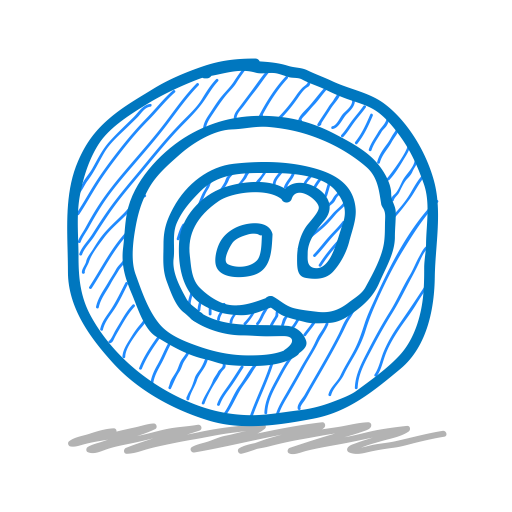 Sketch, @, Email, mail, Contact, sketchy icon