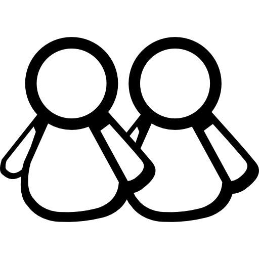 user, Social, two, Users, group, profiles icon