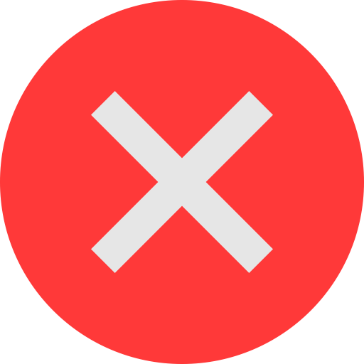 incorrect icon incorrect icon