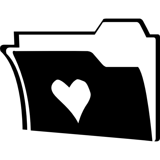 documents, Heart, Folder, technology, Favourite icon