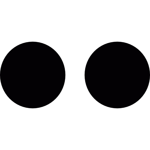 Circle, point, shapes, Black, round, two icon