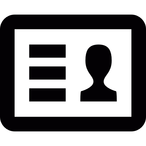 Social, Identity, card, Id, license icon