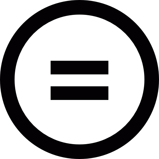 Equal, same, equality, technology icon