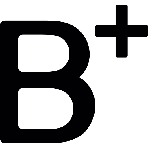 signs, B Letter, results, qualification, Letter icon