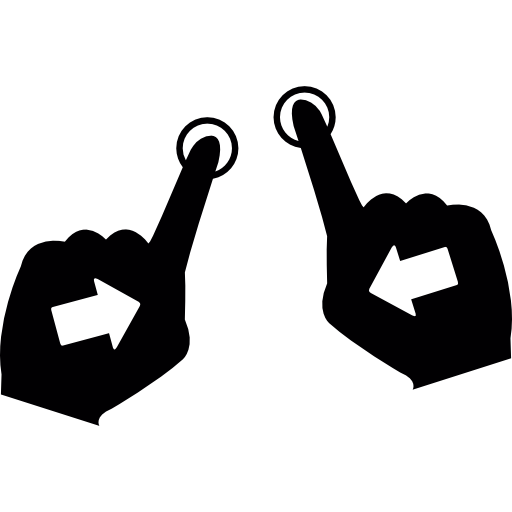 Hand Outline, Hands, Controls, fingers, Two Fingers, Hands Icons icon